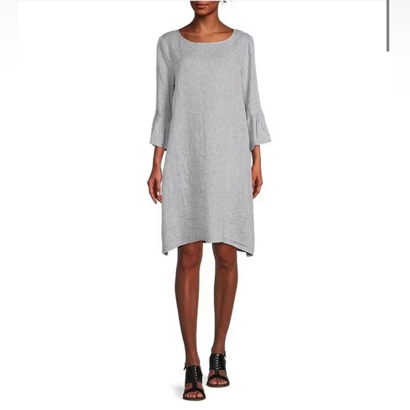 bryn Walker | Dresses | Bryn Walker Phryne Cross Dyed Linen 34 Ruffle ...